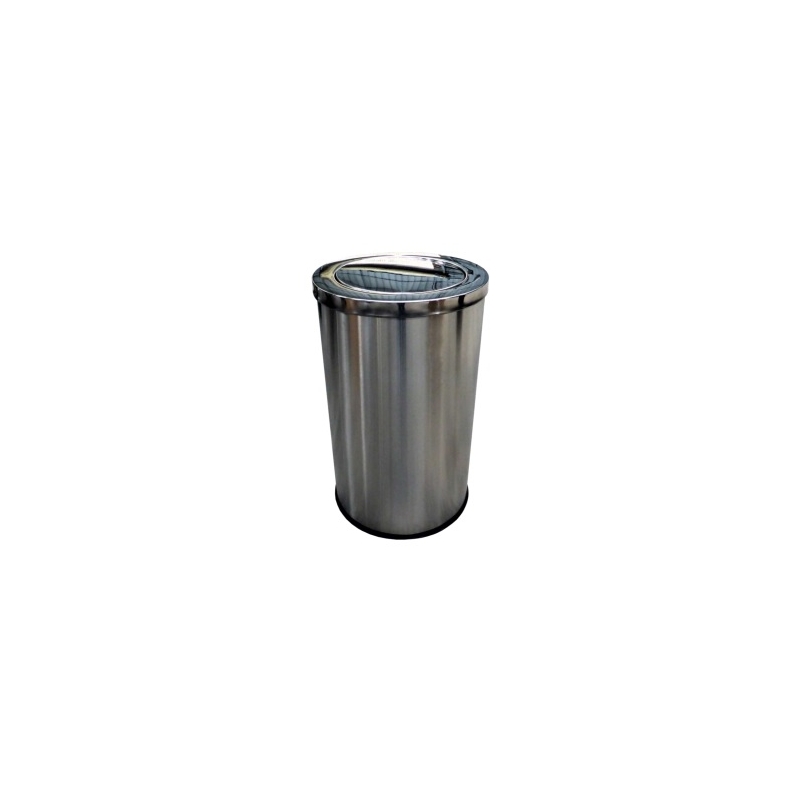 Stainless Steel Bin Round c/w Flip Top(XL) - Leading Office Furniture ...